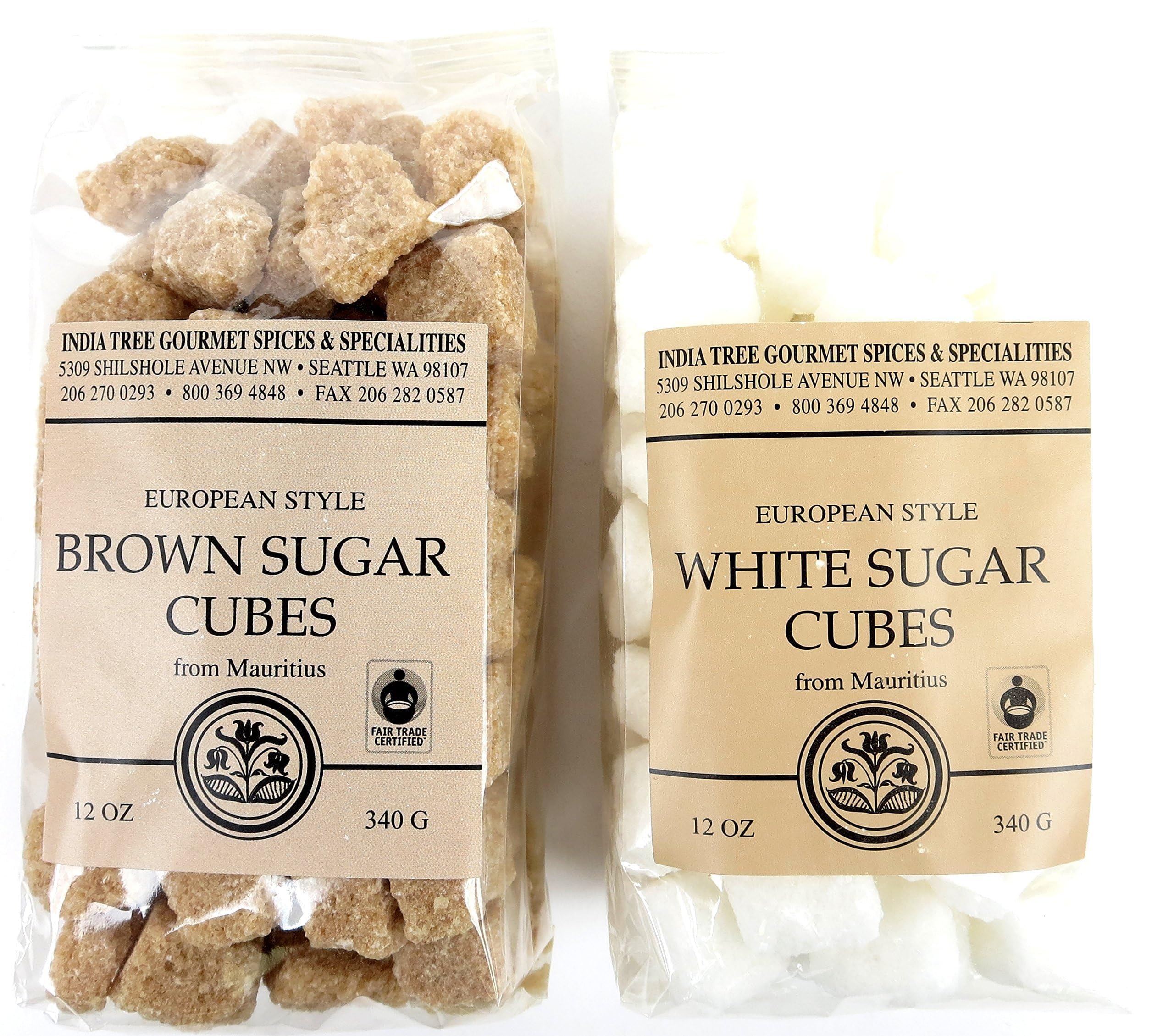 India Tree Rough Cut Mauritius White Sugar Cubes, 1.1 Pound Jar, Unrefined Sugar Cube, Kosher, Non GMO