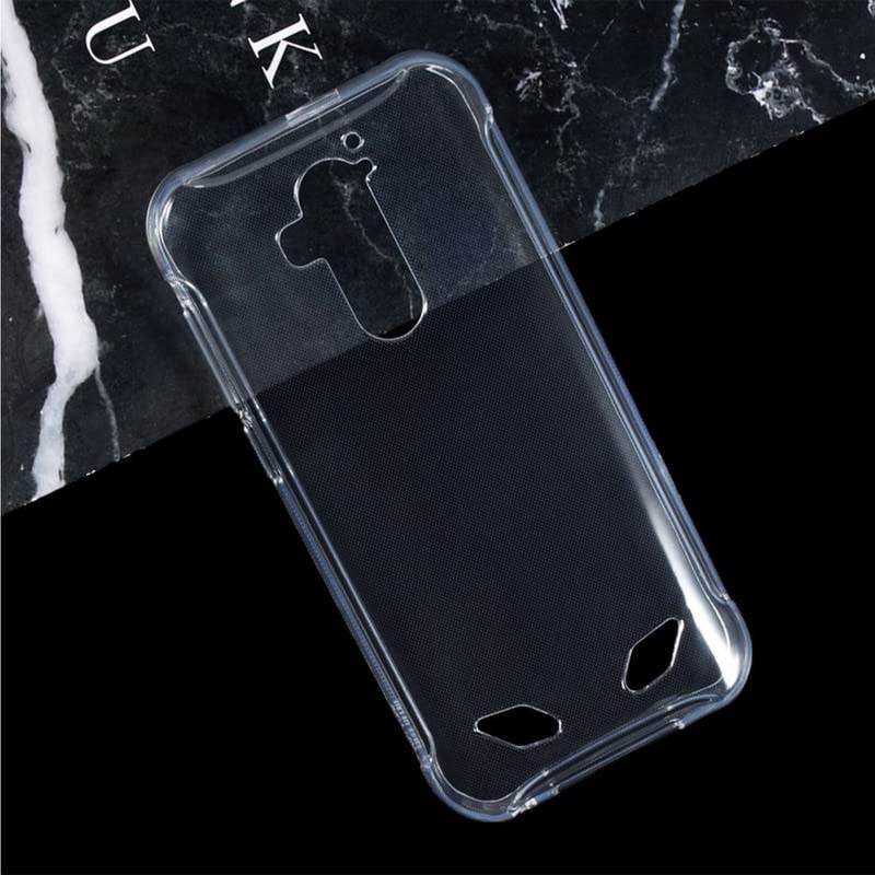 2 Pack Cover for Gigaset GX290 Plus (6.10") Case IJTYHF Soft Silicone Case Bumper Shell +Tempered Glass 9H Screen Protector Protective Film, Transparent Protective TPU Cases