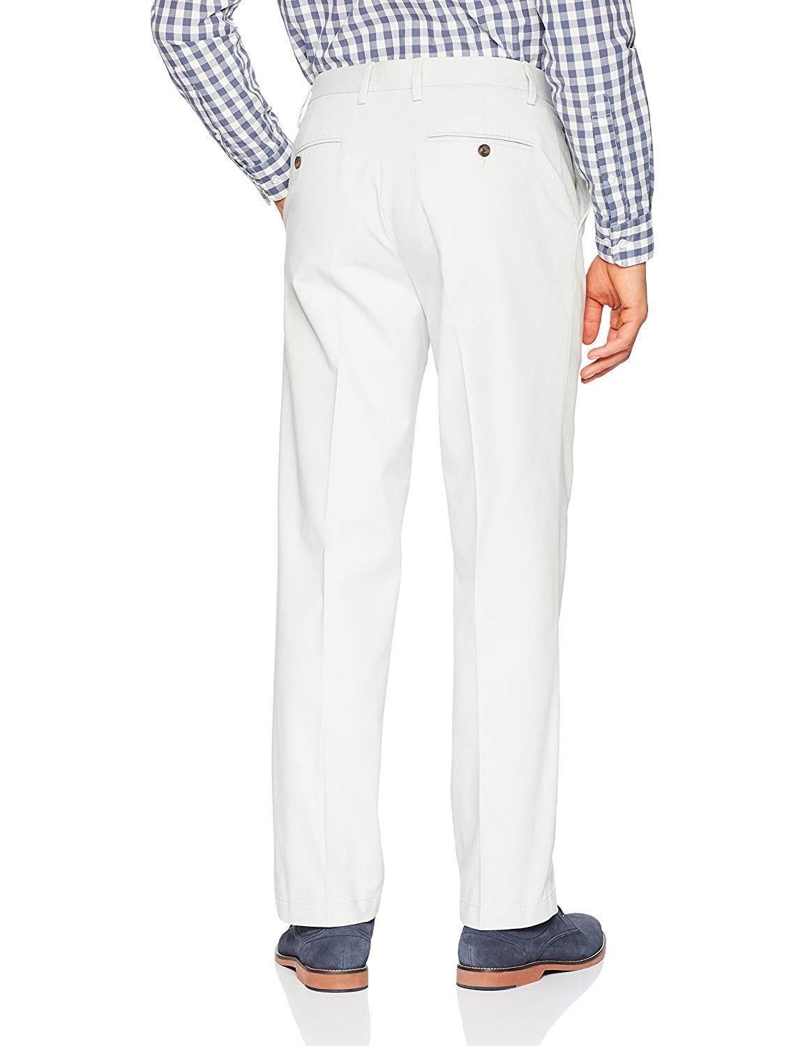 Amazon Essentials Men's Classic-Fit Wrinkle-Resistant Flat-Front Chino Pant (Available in Big & Tall), Light Grey, 42W x 30L