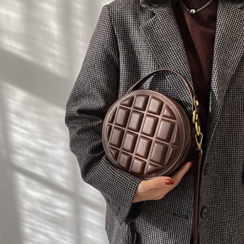 Chloe soo Women Leather Shoulder Bags Crossbody Bag Round Clutch Purse Tote Handbag Retro Classic Purse 36