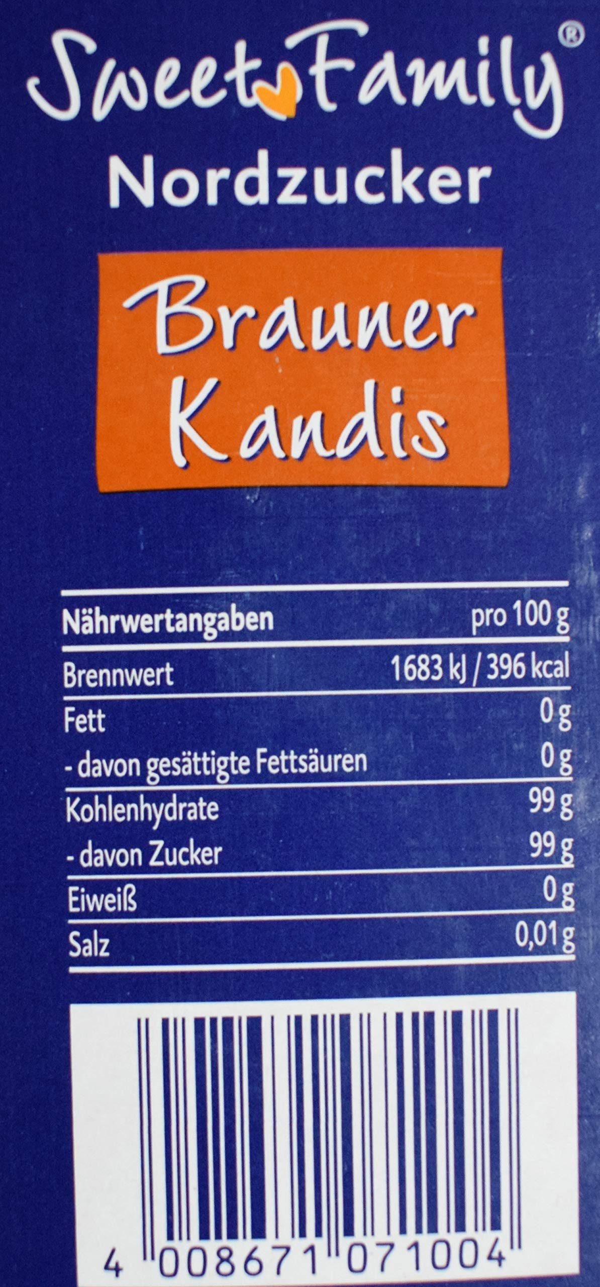Nordzucker, Brauner Kandis (SweetFamily) 500g, Brown Sugar Candy