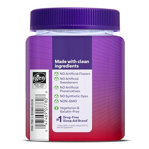 Natrol Sleep+ Immune Health Gummy, Sleep Aid & Immunity Support, Elderberry, Vitamins C, D and Zinc, Drug Free, 50 Berry Flavored Gummies