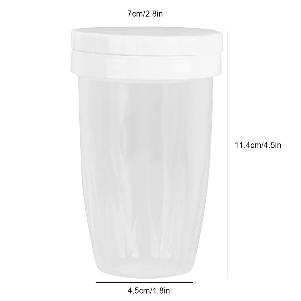 Plastic Powder Shaker with Lid, Powder Sugar Shaker Duster with Fine Mesh Sifter Shaker for Sugar Powder Cocoa Flour Chocolate Coffee Sifter Baking Accessories