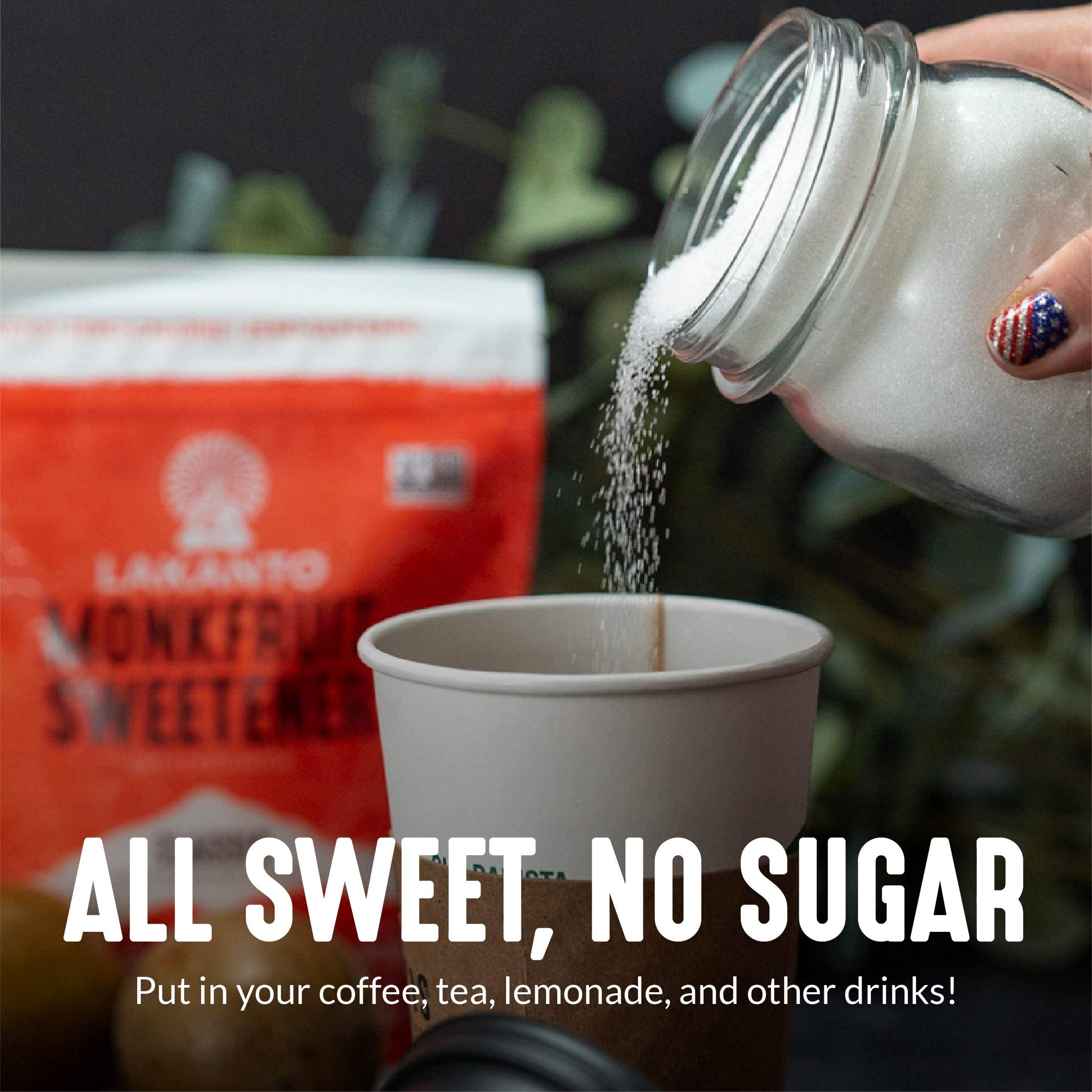 Lakanto Classic Monk Fruit Sweetener with Erythritol - White Sugar Substitute, Zero Calorie, Keto Diet Friendly, Zero Net Carbs, Baking, Extract, Sugar Replacement (Classic White - 8.29 oz)