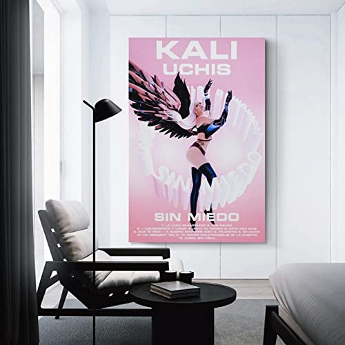 IDIDOS Kali Uchis Sin Miedo Canvas Poster Wall Decorative Art Painting Living Room Bedroom Decoration Gift Unframe-style12x18inch(30x45cm)