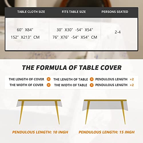 GEEORY Spring Easter Floral Tablecloth Rectangle 60X84 Inch Yellow Tulip Summer Decor Indoor Outdoor Seasonal Table Cover for Home Kitchen Dining Table ATC005