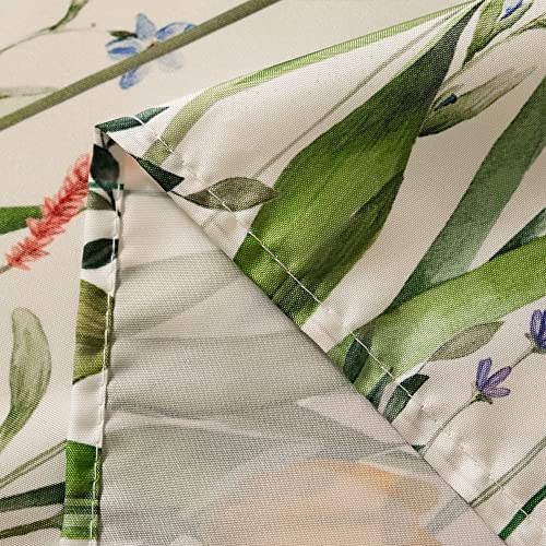 GEEORY Spring Easter Floral Tablecloth Rectangle 60X84 Inch Yellow Tulip Summer Decor Indoor Outdoor Seasonal Table Cover for Home Kitchen Dining Table ATC005