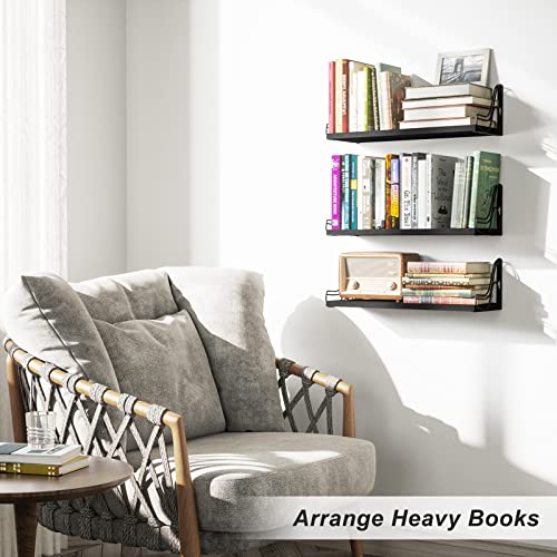SRIWATANA U Shelves Wall Mounted Set of 3 and Large Floating Shelves Set of 3 (Contains 2 Items)