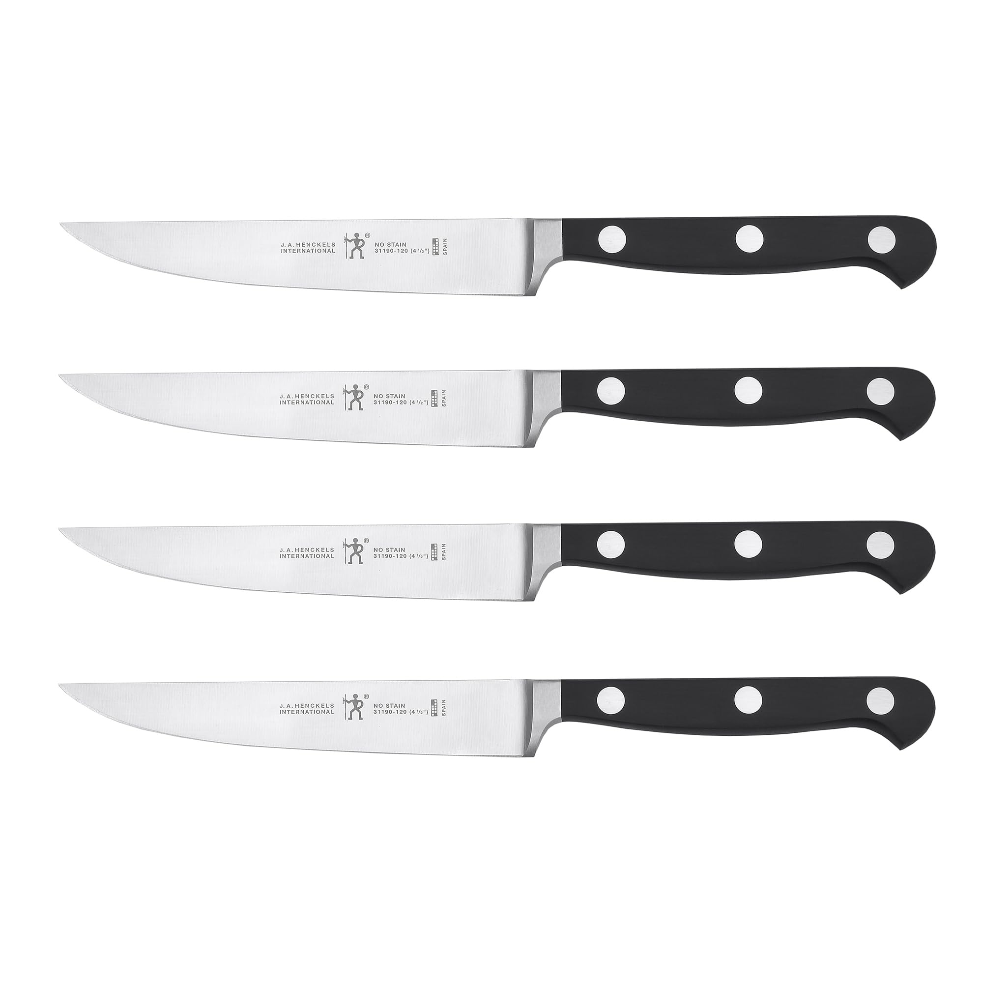 HENCKELS Classic Razor-Sharp Steak Knife 4 Piece Set, German Engineered Informed by 100+ Years of Mastery