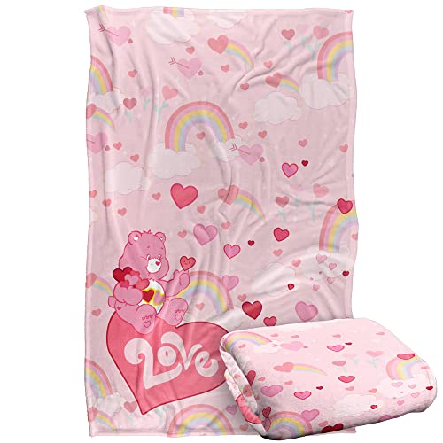 Care Bears Blanket, 36"x58" Care Bear Love Silky Touch Super Soft Throw Blanket