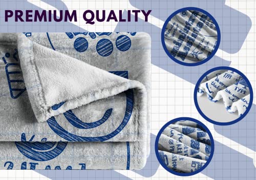 InnoBeta Administrative Assistant Gifts for Administrative Professional Day, Bed Flannel Plush Blanket for Women/Men (50"x 65") - Administrative Assistant Job - Blue