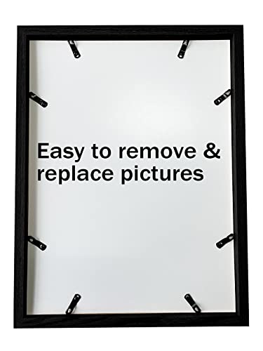Custom Canvas Prints With Your Photos for Pet Family Photo Prints Personalized Canvas Framed Wall Art (Wood Black, 10" x 8")