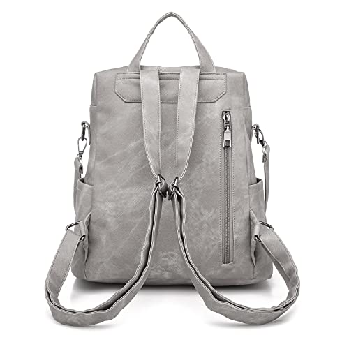 Konelia PU Leather Backpack Purse for Women Fashion Multipurpose Design Handbag Ladies Shoulder Bags Travel Backpack Brown