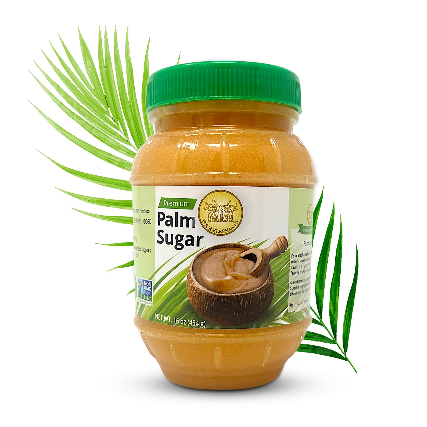 Four Elephants Premium Palm Sugar Non-GMO 16 oz (1)