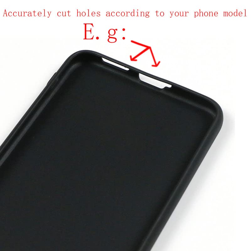 Cover for Gigaset GS5 Pro (6.30") Case IJTYHF Soft Silicone Case Bumper Shell +Tempered Glass 9H Screen Protector Protective Film, Black Phone Protective TPU Cases - Romantic