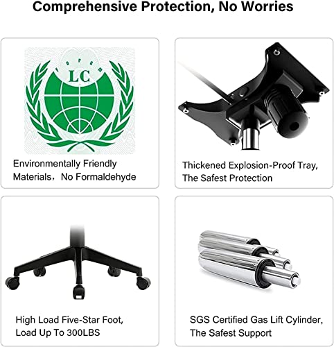 Nobofeeling Office Chair, Mesh Desk Executive Chair with 90° Flip-up Arms & Thick Cushion, Task Computer Home Chair with 5 Years Warranty, Black (Modern, Black) (Modern, Black)