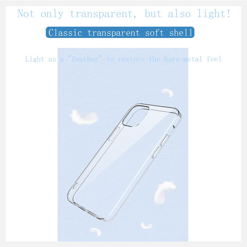 Cover for Gigaset GS5 Pro (6.30") Case IJTYHF Soft Silicone Case Bumper Shell +Tempered Glass 9H Screen Protector Protective Film, Transparent Protective TPU Cases -Clear