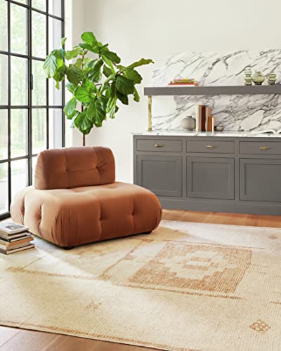 SURYA Becki Owens x Solana Medallion Area Rug, 6'7" x 9', Peach