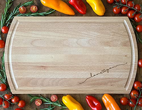 I Love You Cutting Board Beech Birthday Gifts for Women Anniversary Gifts 5th Anniversary Laser Engraving Wedding Gift Gifts for Her Valentine Gift for Her