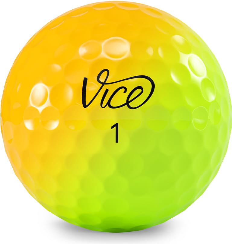 VICE Golf Limited Edition Pro Plus Golf Balls (Shade Yellow Orange)