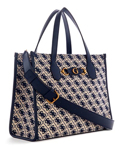 GUESS Izzy 2 Compartment Tote, Navy Logo
