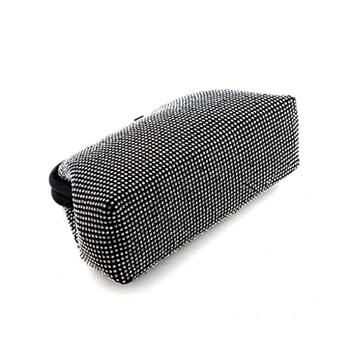 TJLSS Rhinestones Soft Evening Bags Diamonds Hobos Day Clutch with Chain Shoulder Wedding Purse Bags (Color : E, Size