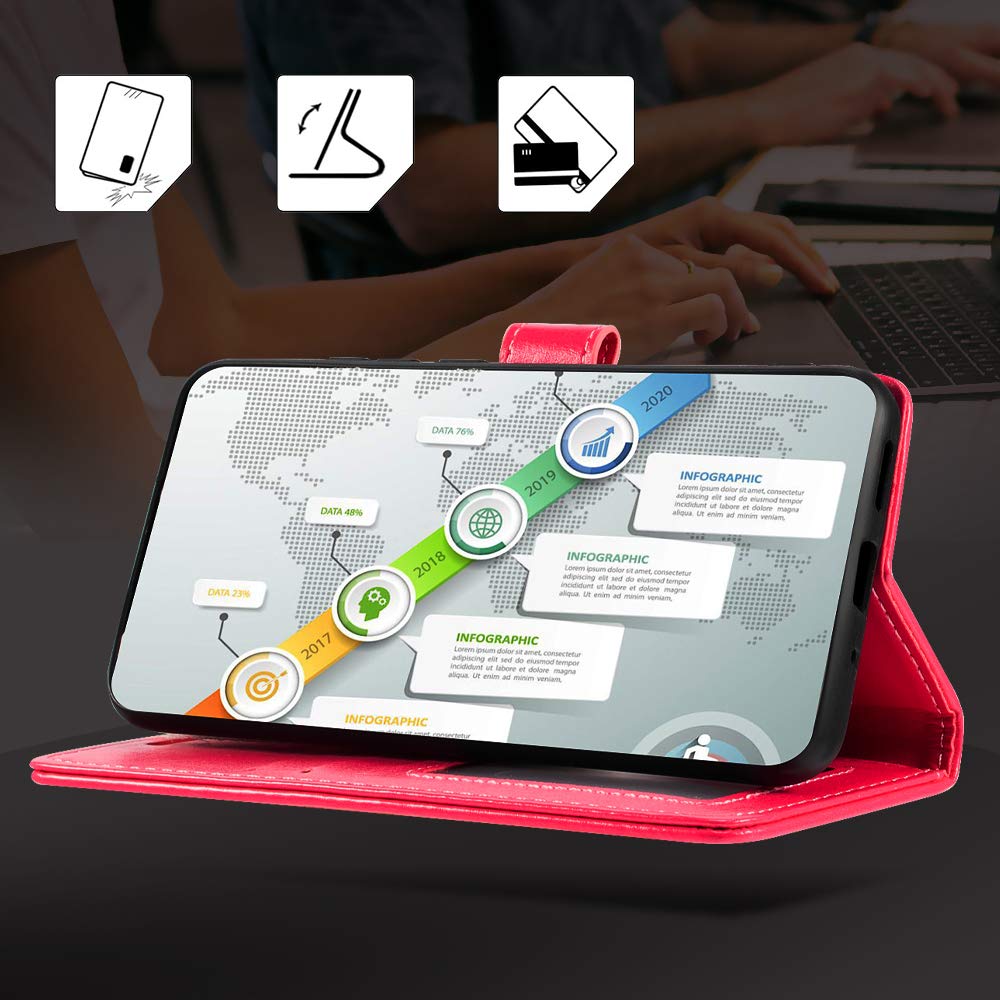 Gigaset GS3 Wallet Case, Premium PU Leather Magnetic Flip Case Cover with Card Holder and Kickstand for Gigaset GS3
