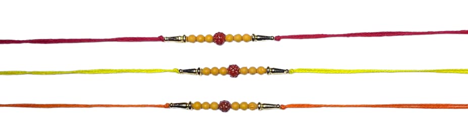 IndiaBigShop Rakhi Raksha Bandha Gift for your brother Vary Color and Multi Design - Set of 3