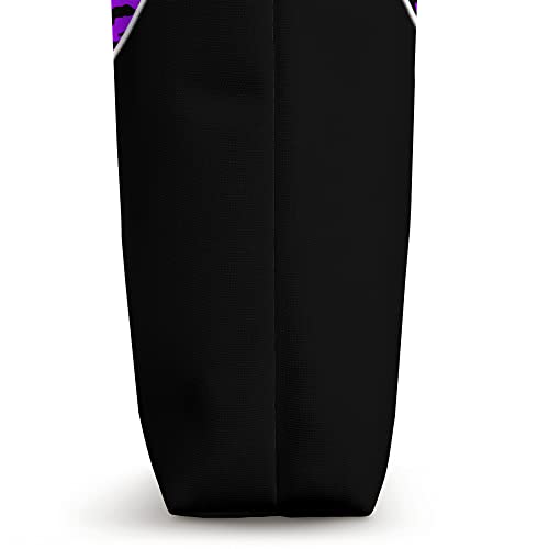 Purple and Black Leopard Print Eyeglasses Tote Bag