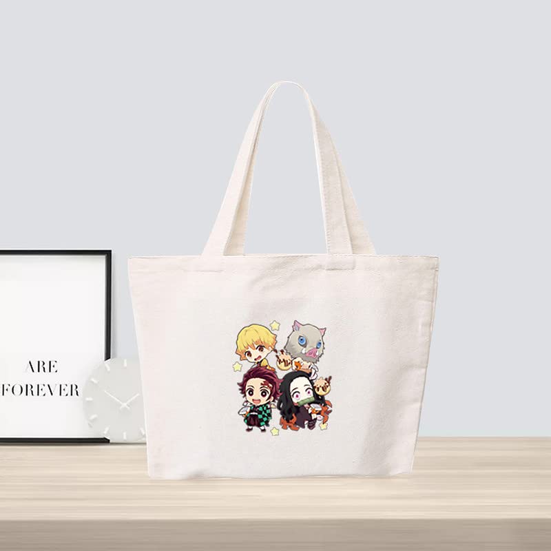 Kpop Anime Backpack Merchandise Canvas Shoulder Bag, Hobo Crossbody Handbag Casual Tote bag for Girls Women Gifts(P)