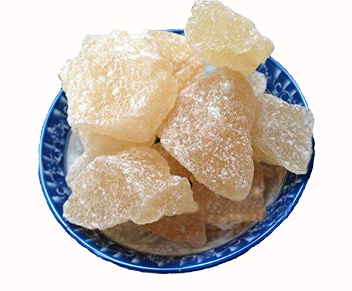 HELENOU666 Rock Sugar, Pure Raw Cane Yellow Lump Crystal Candy for Tea and Coffee