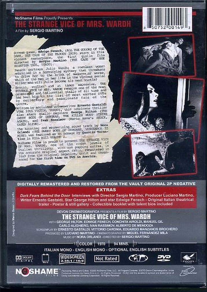 The Strange Vice of Mrs. Wardh [DVD]