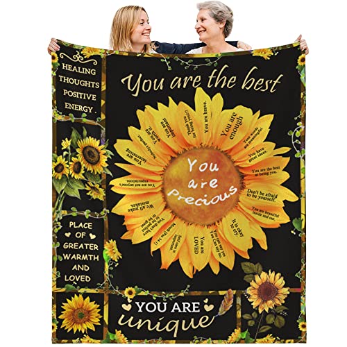 Inspirational Religious Gift, Encouragement Gifts for Women, Christian Gifts, Inspirational Gifts for Women, Religious Gifts for Women,Sunflower Prayers Blanket Get Well Soon Gifts for Women50x60in