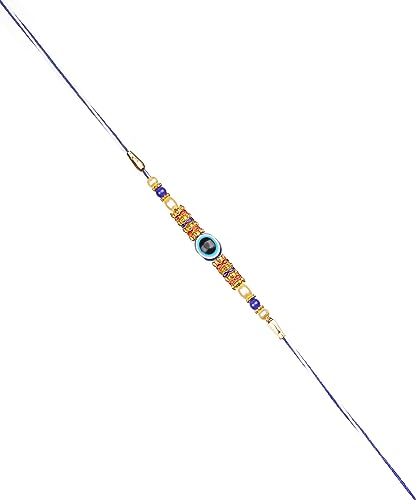 CHERKRAFT Rakhi For Brother Evil Eye Design Rakhi For Small Bhai Bro Rakhi (Design 7, Standard)