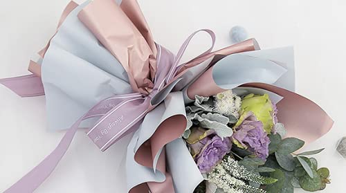 Rikyo 24 Counts Waterproof Fresh Flowers Wrapping Paper,Double-Sided Packaging Florist Bouquet Paper,Valentine's Day Flower Bouquets Wrapping Paper 12 Colors 22.8 x 22.8