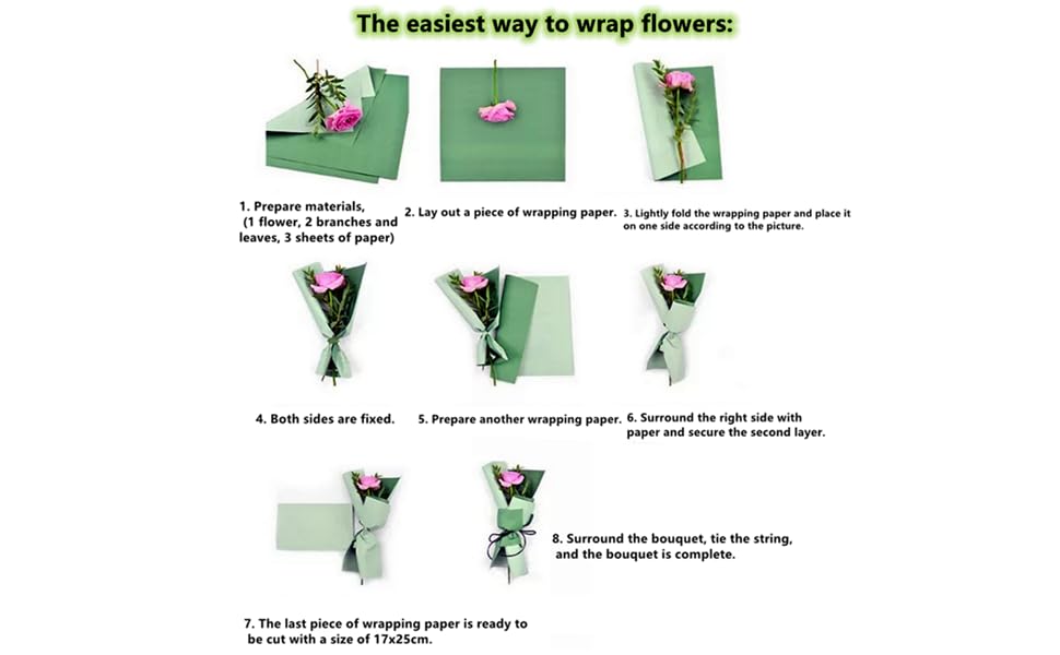 Rikyo 24 Counts Waterproof Fresh Flowers Wrapping Paper,Double-Sided Packaging Florist Bouquet Paper,Valentine's Day Flower Bouquets Wrapping Paper 12 Colors 22.8 x 22.8