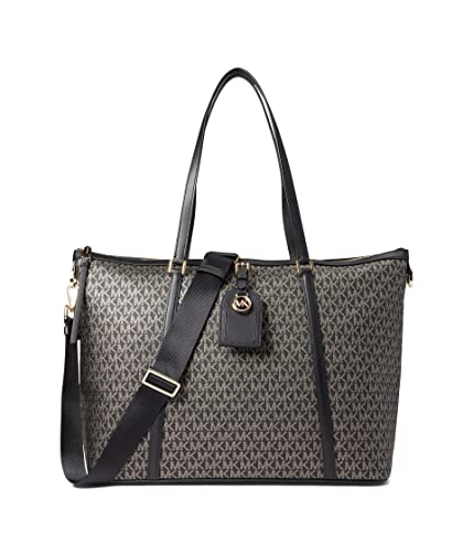 Michael Kors Heritage Large Travel Sleeve Tote Black/Gold One Size