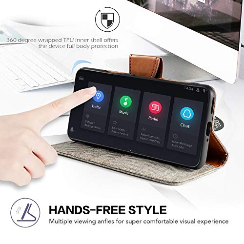for Gigaset GX290/Gigaset GX290 Plus Case, Oxford Leather Wallet Case with Soft TPU Back Cover Magnet Flip Case for Gigaset GX290/Gigaset GX290 Plus (6.1β)