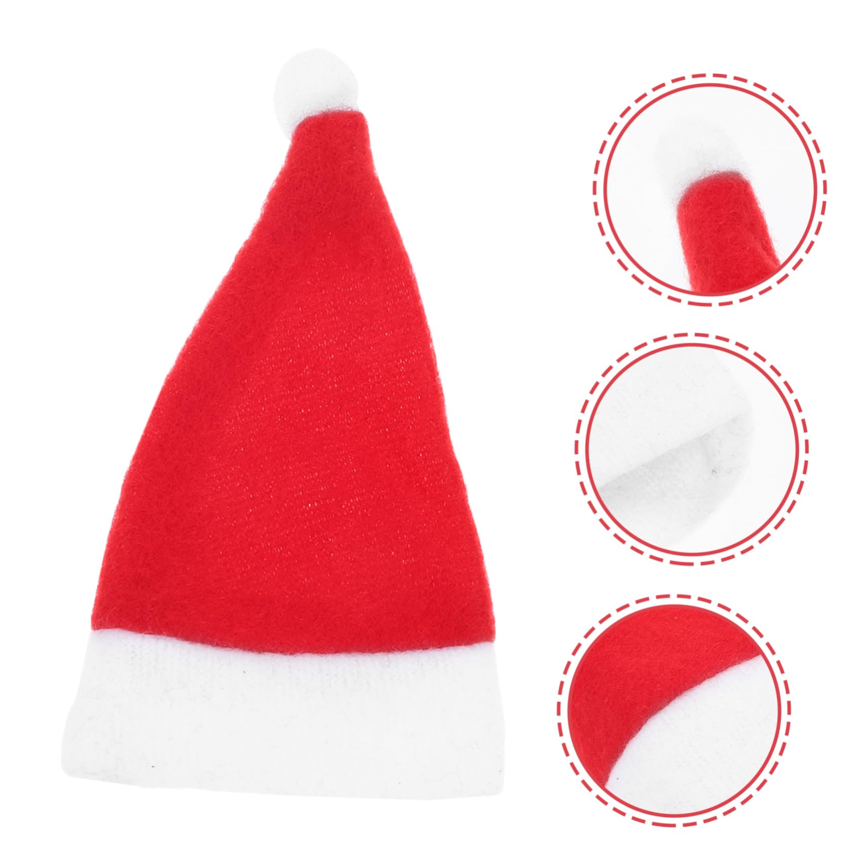 SEWACC 24pcs Christmas Santa Hats Silverware Holders Mini Christmas Hat Christmas Cutlery Holders Xmas Party Table Dinnerware Flatware Decor