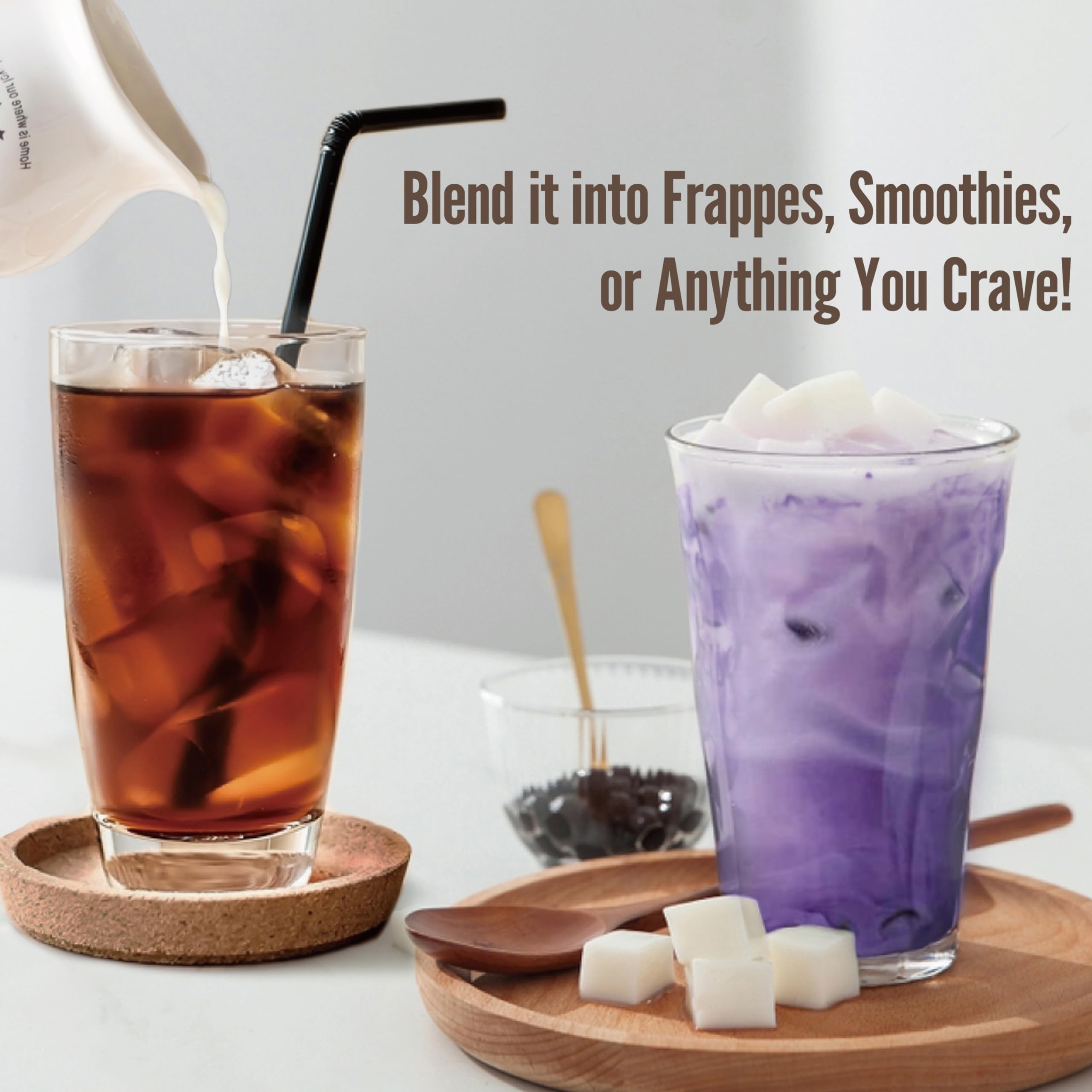 Taro Milk Tea 2.2 Lb (1 Count), Powdered Instant Milk Tea Drink Mix, Serve Hot or Cold, Makes Blended Frappe Drinks