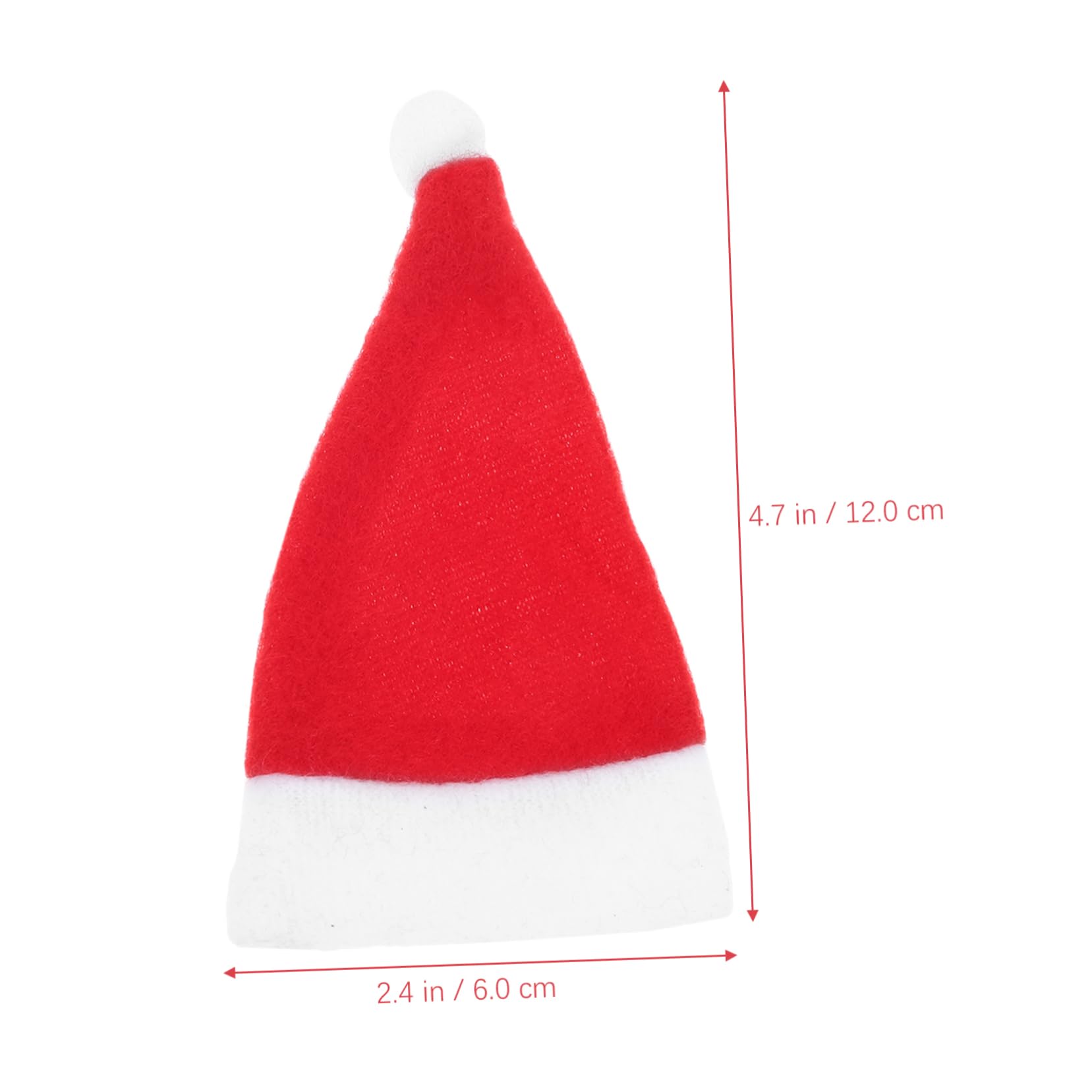 SEWACC 24pcs Christmas Santa Hats Silverware Holders Mini Christmas Hat Christmas Cutlery Holders Xmas Party Table Dinnerware Flatware Decor