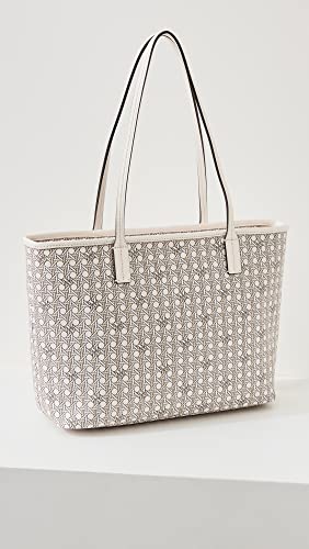 Tory Burch Women's Ever-Ready Small Tote, New Ivory, Off White, Grey, Print, One Size