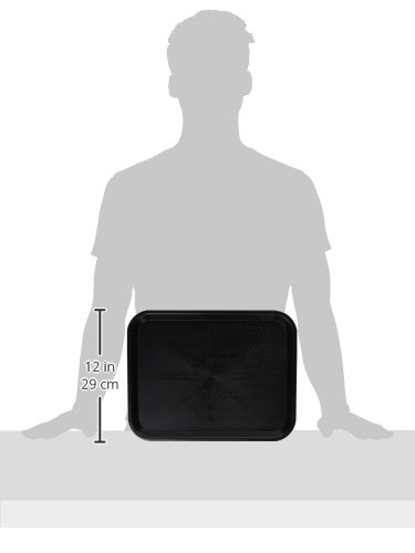 Winco, Black FFT-1014K Fast Food Tray, 10 14-Inch, Medium