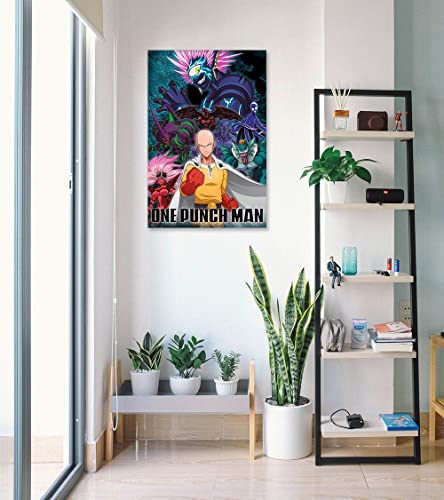One Punch Man - Manga/Anime TV Show Poster (Saitama Vs. Villain) (Size: 24" x 36")