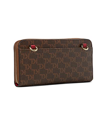 Karl Lagerfeld Paris Wallet On String Brown Combo One Size