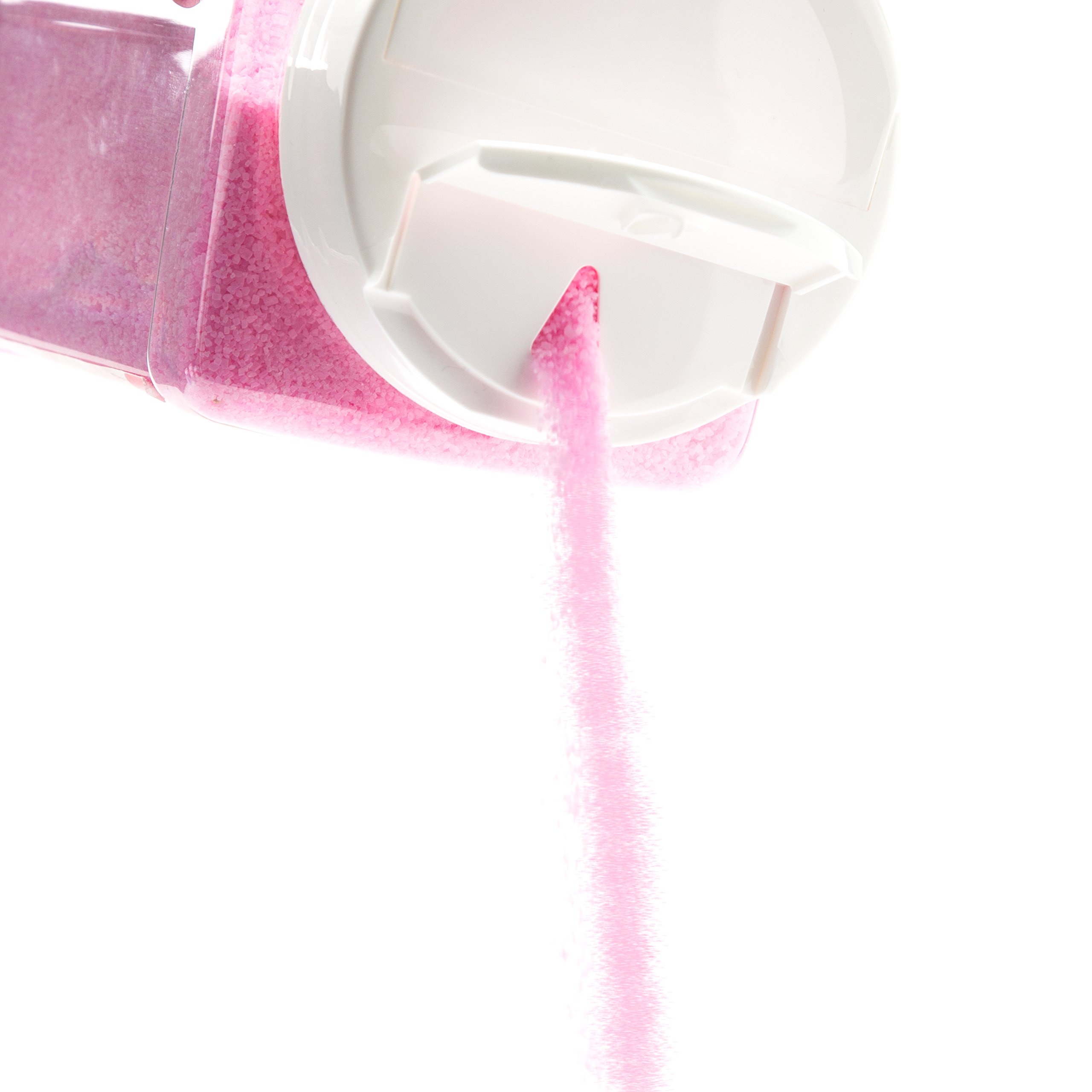 The Candery Cotton Candy Floss Sugar Strawberry Flavor- Reusable Plastic Jars - Easy Pour and Scoop Spout - 48oz 3LB (strawberry)