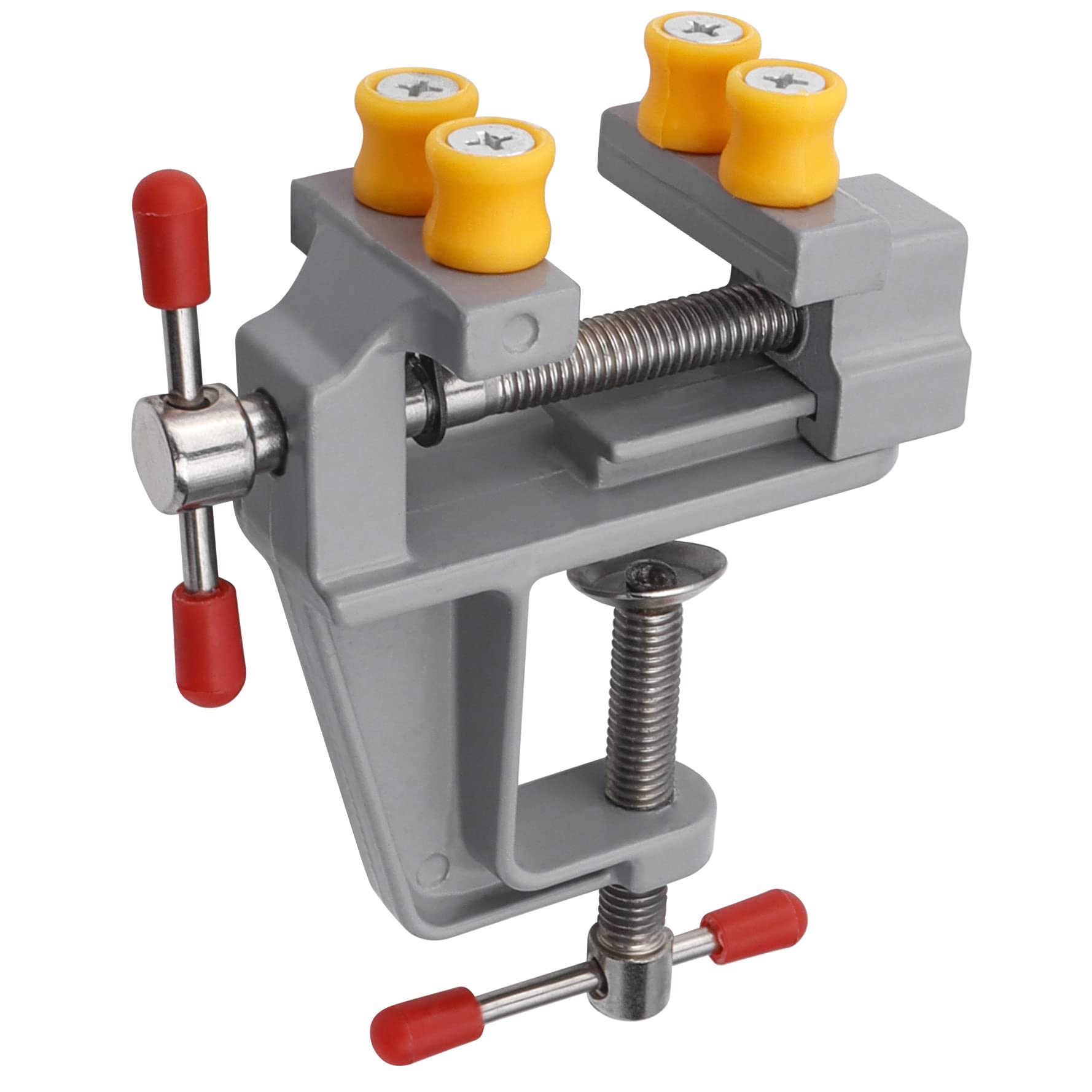 Yakamoz Mini Bench Vise Small Table Vice Clamp on Vise Drill Press Vise Workbench Vice for Jewelry Making Wood Carfit DIY Breads Watch Repairing