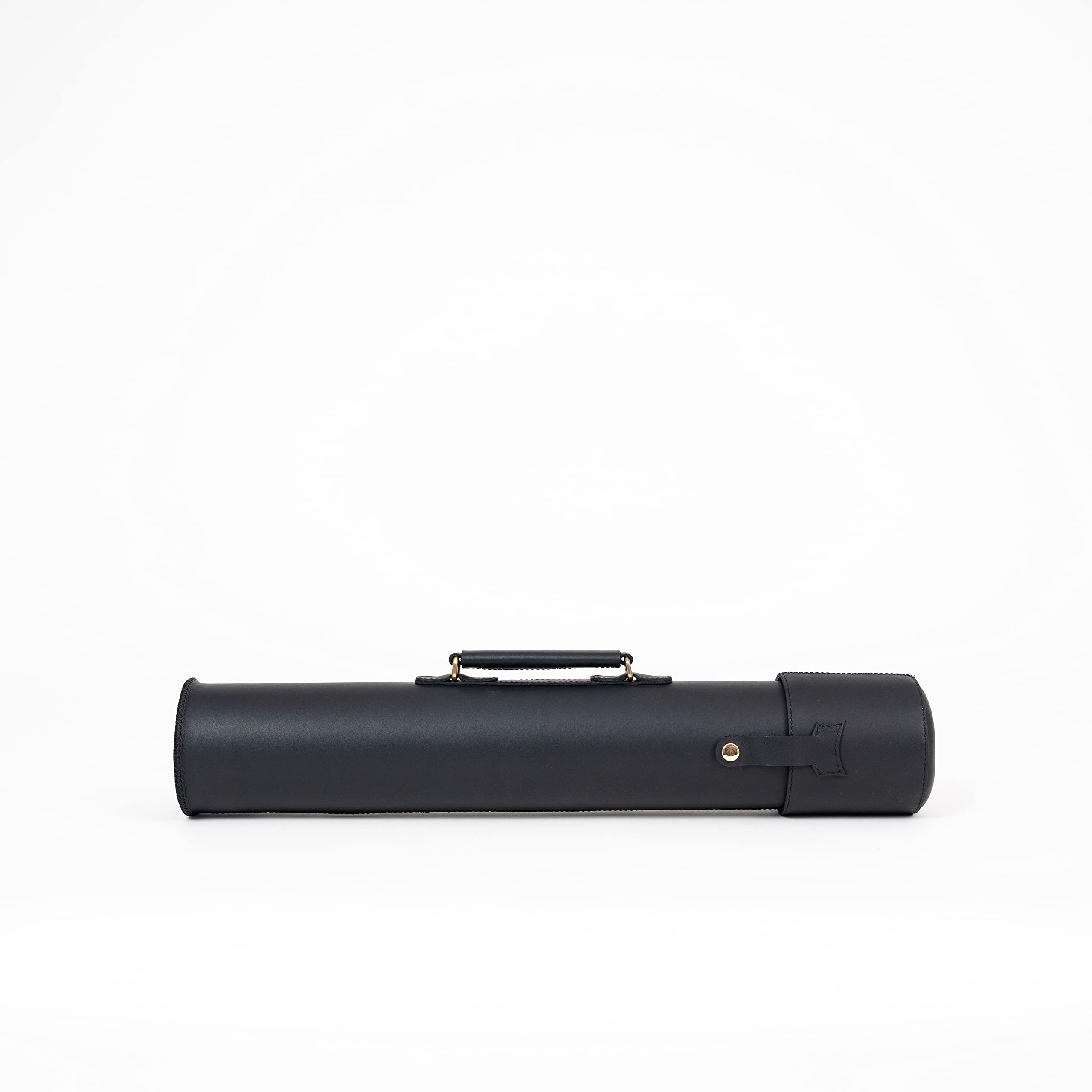 Hoi An Soul - Leather Document Tube - 100% Hand Made - Black - 21"