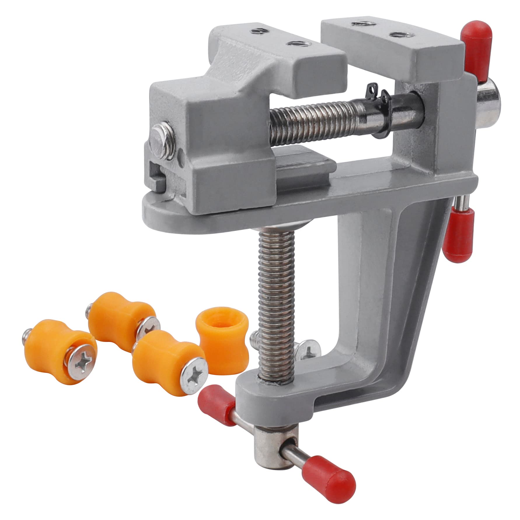 Yakamoz Mini Bench Vise Small Table Vice Clamp on Vise Drill Press Vise Workbench Vice for Jewelry Making Wood Carfit DIY Breads Watch Repairing