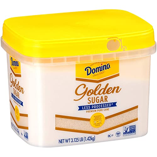 Domino® Golden Sugar, 3.125 lb Granulated Sugar Easy Baking Tub